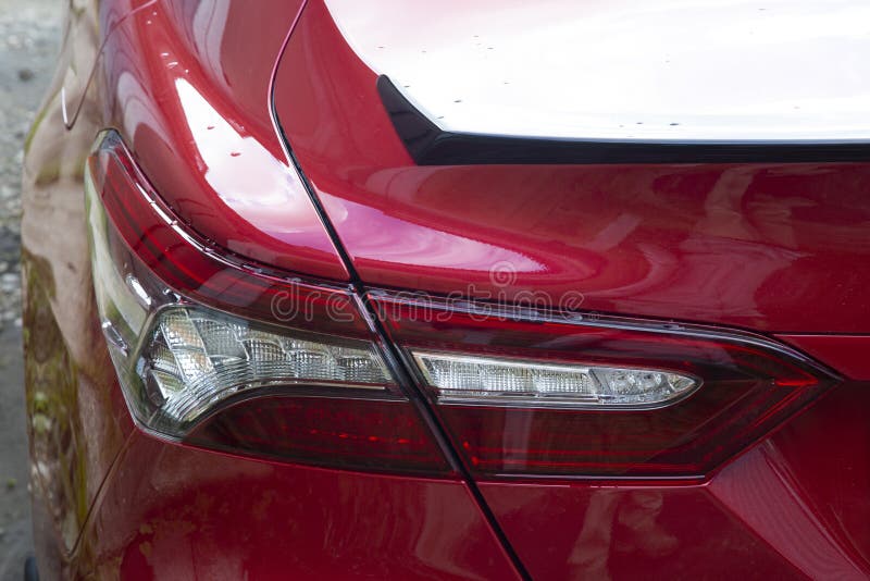 The Rear Lights of the Car.Car Lighting Devices Stock Photo - Image of ...