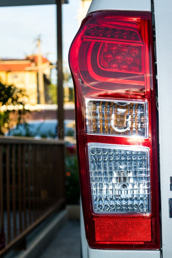 Rear Lights of a Motor Vehicle Stock Photo - Image of motion, asphalt ...