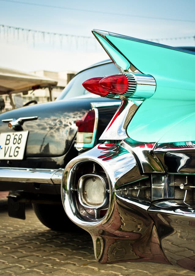 Rear Lights in Rocket Form of Vintage Car Editorial Photo - Image of ...