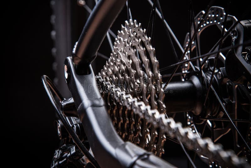 Rear Mountain Bike Cassette on the Wheel Stock Image - Image of bicycle ...