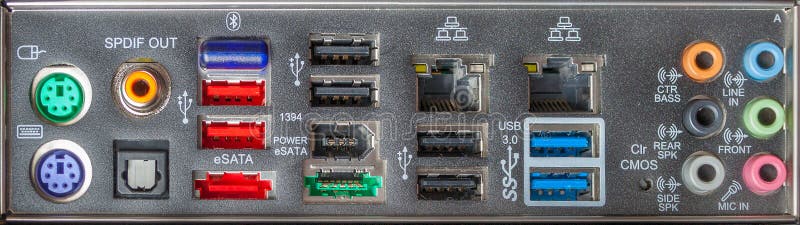 3+ Computer motherboard rear panel Free Stock Photos - StockFreeImages