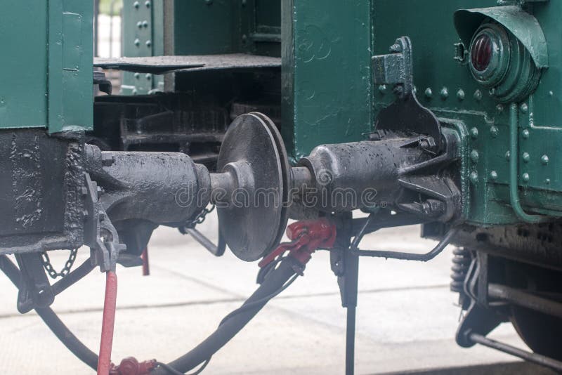 Rear Part of the Railway Car Stock Image - Image of train, blurry ...