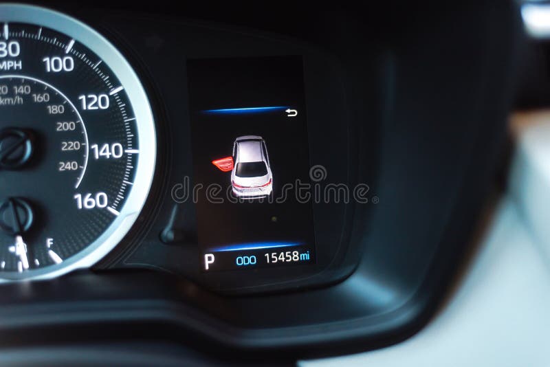 Rear Passenger Door Dashboard Warning Lights Open with LED Odometer ...