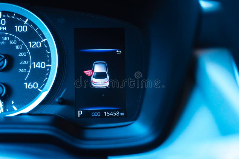 Rear Passenger Door Dashboard Warning Lights Open with LED Odometer ...