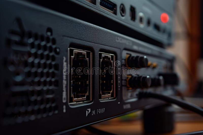 Rear Ports of a Pc Showcasing Diverse Input and Output Connections for ...