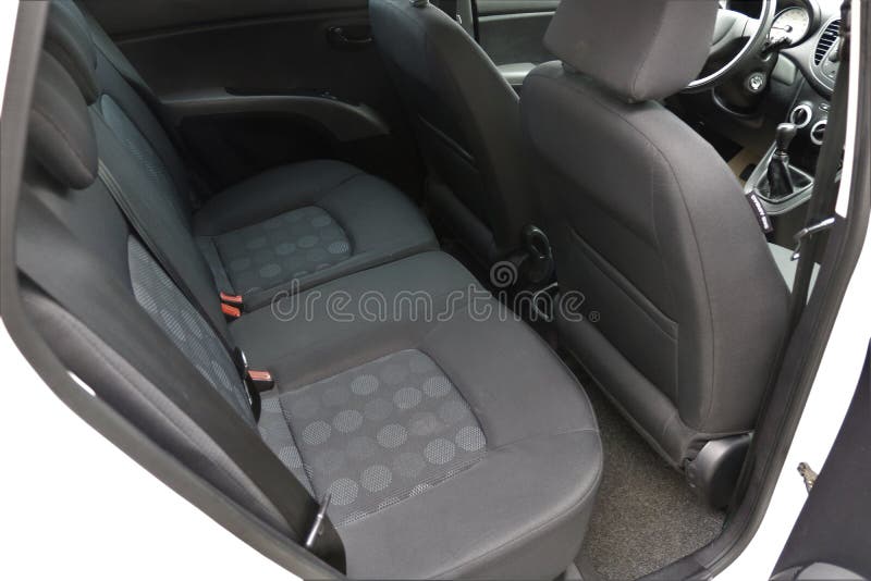 Rear seats of a car cabin. stock image. Image of door - 145310837