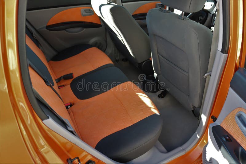 Rear seats of a car cabin. stock image. Image of interior - 145311041