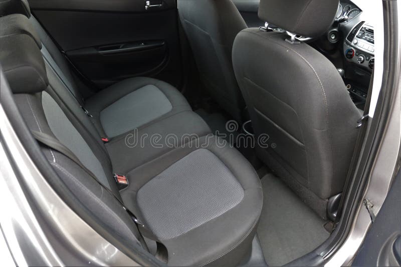 Rear seats of a car cabin. stock image. Image of door - 164262887