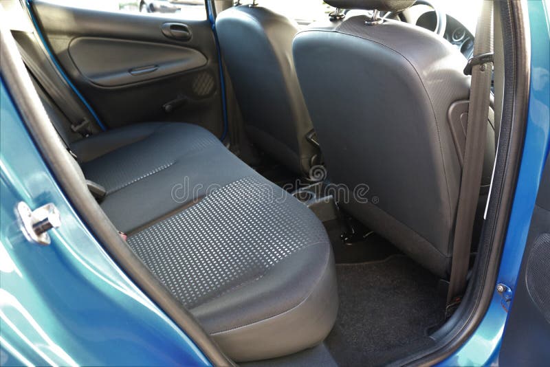 Rear seats of a car cabin. stock image. Image of comfortable - 164263071