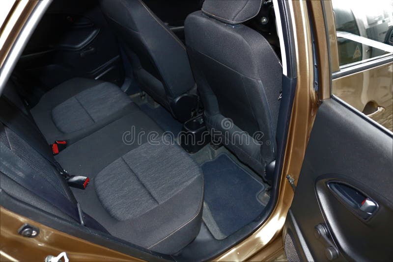 Auto Interior with Back Seats. Stock Photo - Image of holiday, forest ...