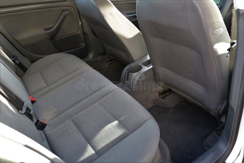 Auto Interior with Back Seats. Stock Photo - Image of comfort, rear ...