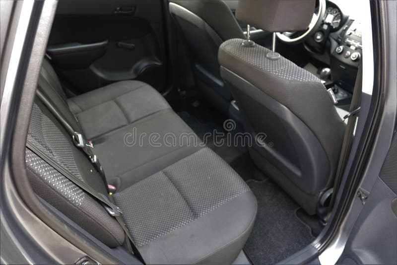 Auto Interior with Back Seats. Stock Photo - Image of holiday, luggage ...
