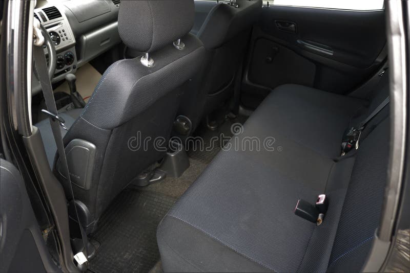 Auto Interior with Back Seats. Stock Image - Image of family, cars ...