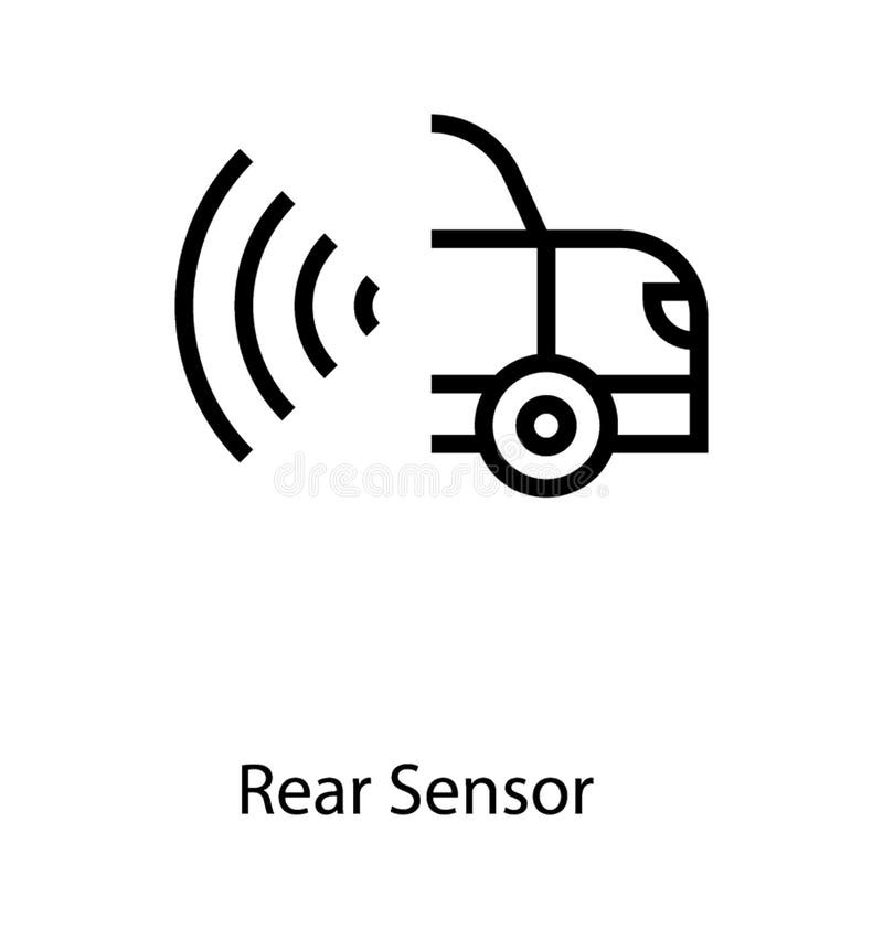 Rear Sensor Vector stock illustration. Illustration of line - 150794577