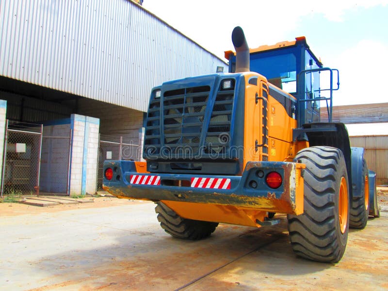 Bulldozer back view stock photo. Image of strong, mover - 58665792