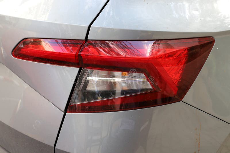 Rear Side Light of a Passenger Car Stock Photo - Image of safety ...
