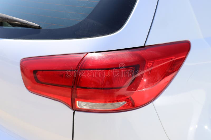 Rear Side Light of a Passenger Car Stock Image - Image of body ...