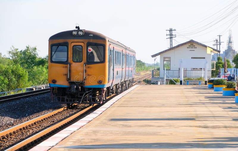 The Rear Side of the Old Diesel Multiple Units of the Local Train ...