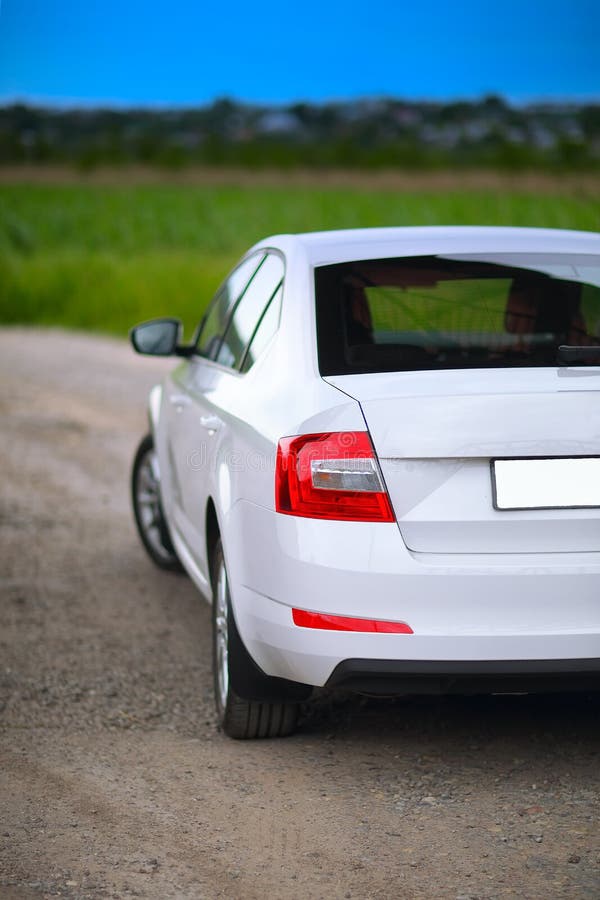 Rear-side view of a car stock photo. Image of reflection - 91376534