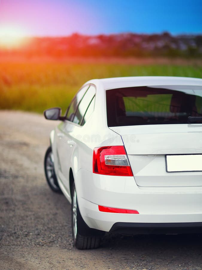Rear-side view of a car stock image. Image of shine, line - 63729169
