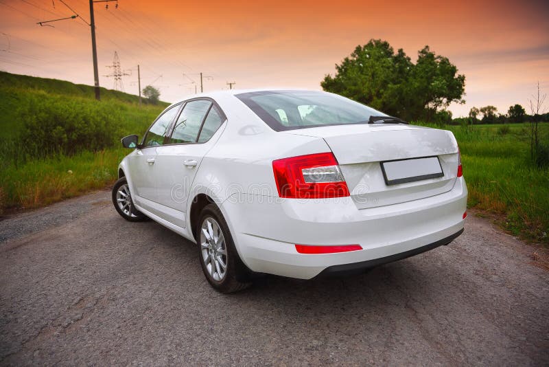 Front-side View of a Car on Nature Background Stock Photo - Image of ...