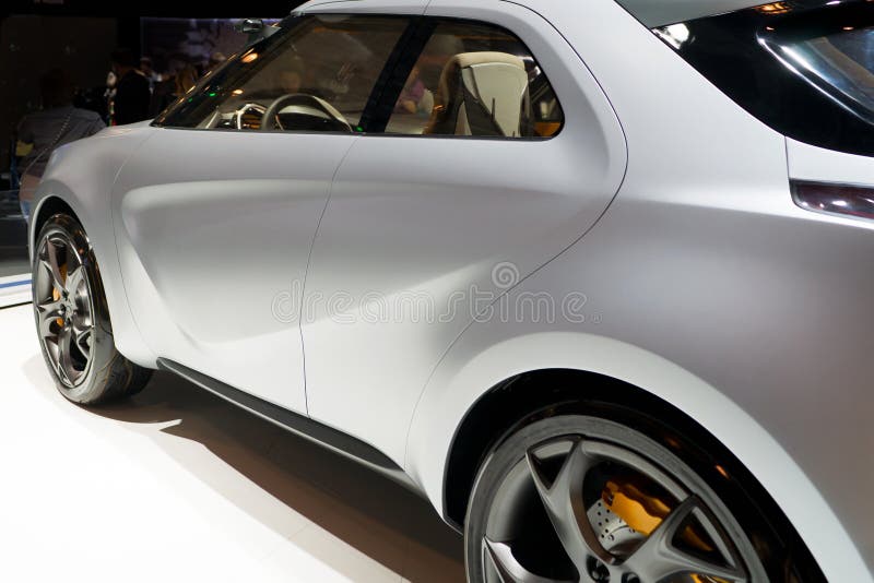 Rear-side View of a Modern Car Stock Image - Image of show, drive: 26757791