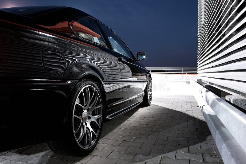 Rear-side view of car stock photo. Image of background - 9130776