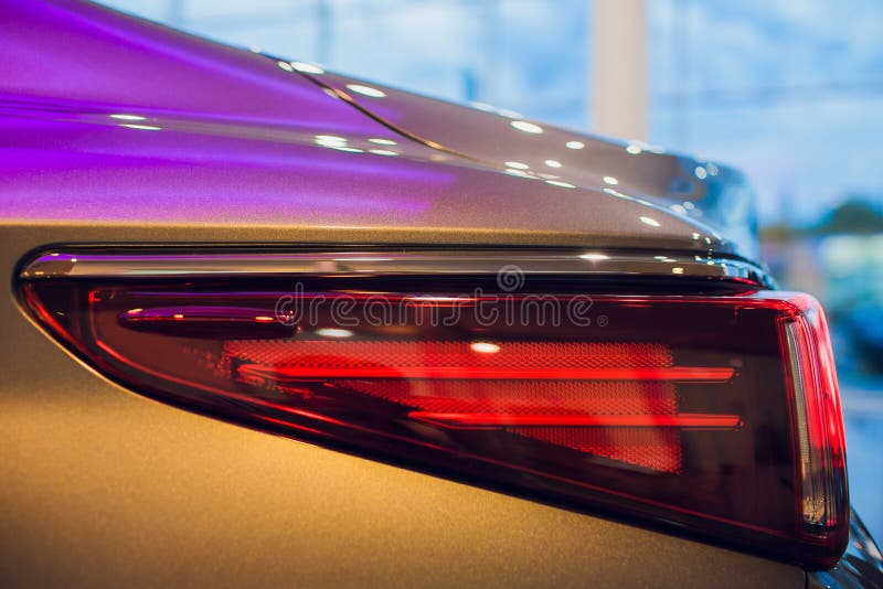 Rear Stop Light of Modern Car with Led. Stock Image - Image of classic ...