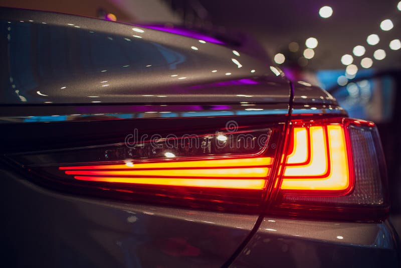 Rear Stop Light of Modern Car with Led. Stock Photo - Image of model ...