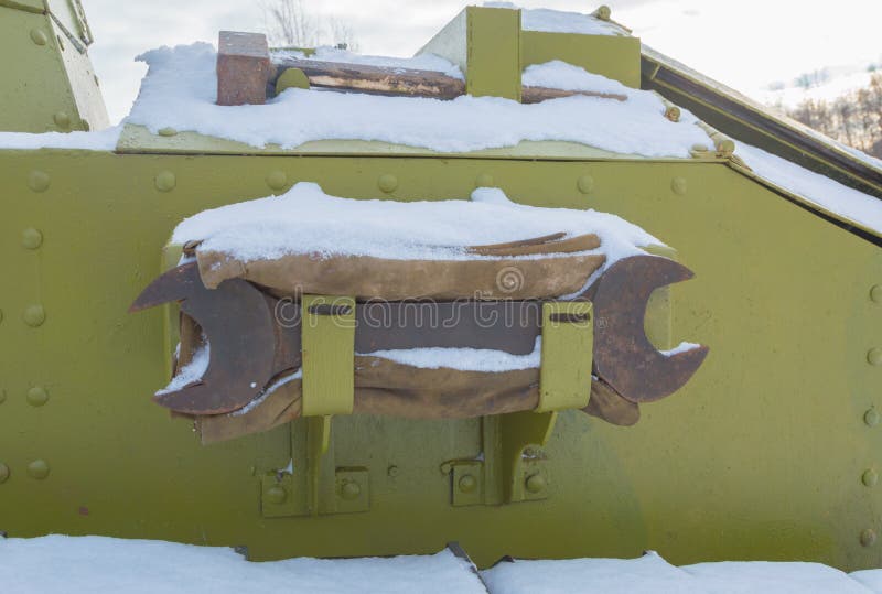 The Rear of the Tank with the Repair Tool Stock Image - Image of city ...