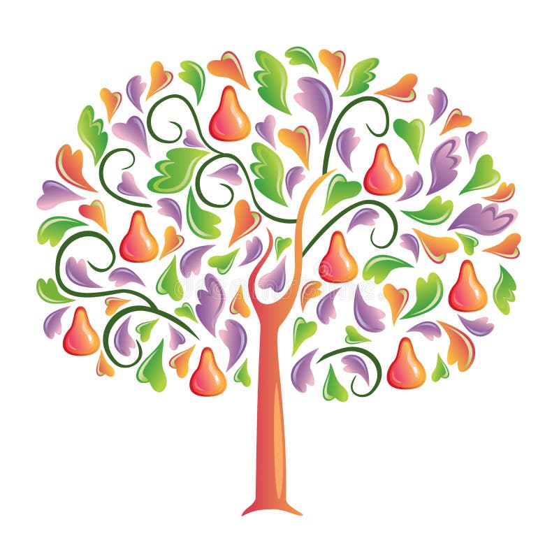 Colorful Tree stock vector. Illustration of curled, fantasy - 26603568