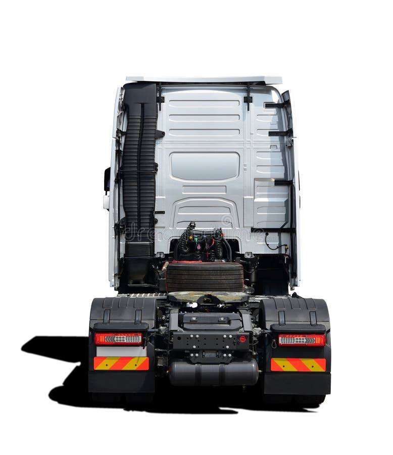 The Rear of the Truck Tractor Stock Photo - Image of carrier, semi ...