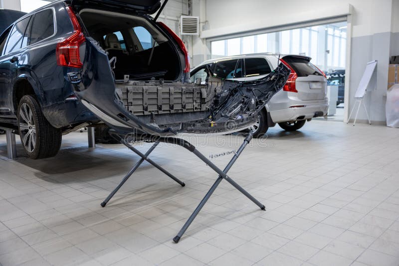 Rear Trunk with Bumper on Stand Editorial Stock Image - Image of ...