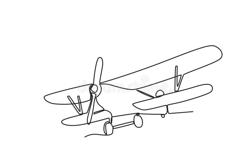 Plane One Line Drawing Stock Illustrations – 3,325 Plane One Line ...