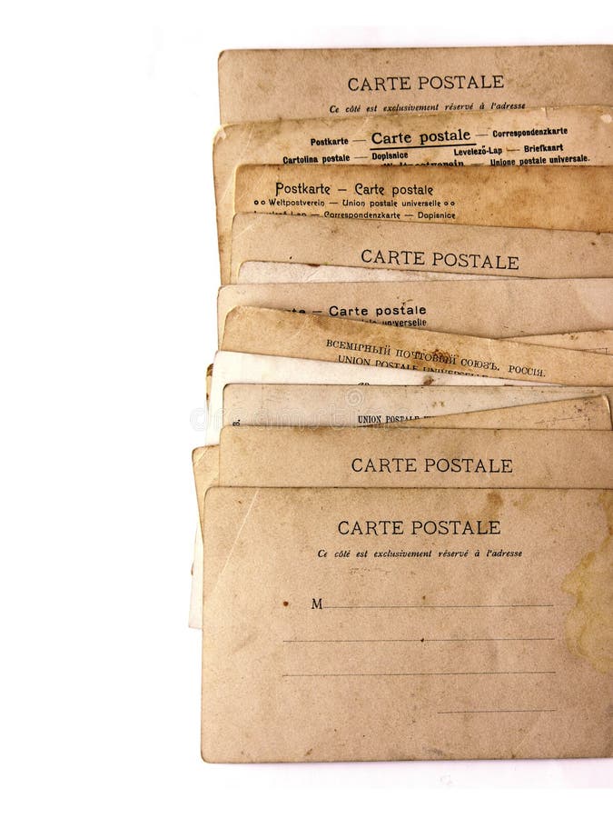Rear View of Ancient Post Cards Editorial Photo - Image of address ...