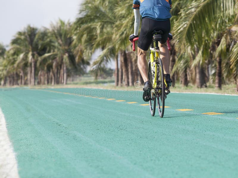 Rear View of Young Man Riding Motorcycle in Asphalt Road Curve W Stock ...