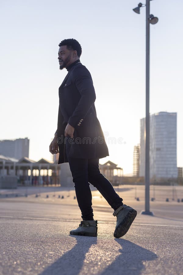 Black Man Rear View Afro Walking Stock Photos - Free & Royalty-Free ...