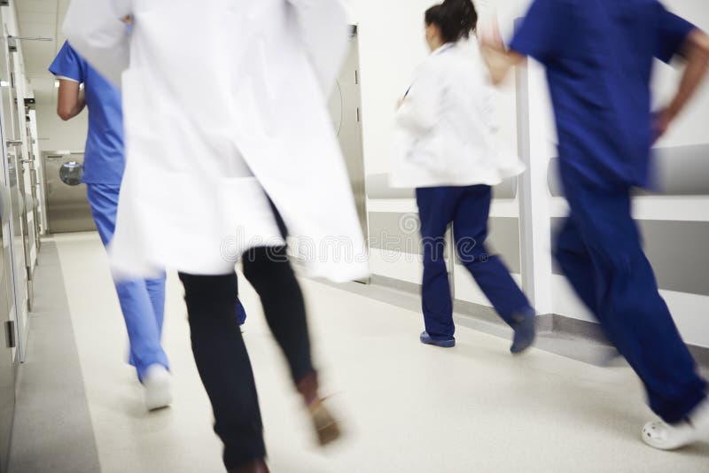 Blurred View of Doctors Running in a Hurry Stock Image - Image of care ...