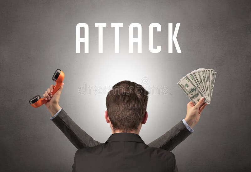 Rear View of a Businessman with Inscription Stock Image - Image of ...