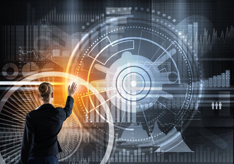 Modern technologies in use stock illustration. Illustration of business ...