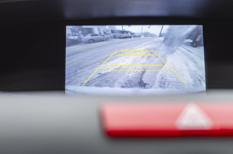 Rear View Camera with Dynamic Steering Trajectory and Steering Wheel ...