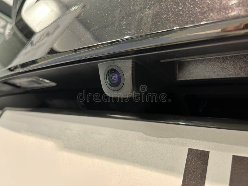Rear View Camera with Washer Installed on the Car Stock Photo - Image ...