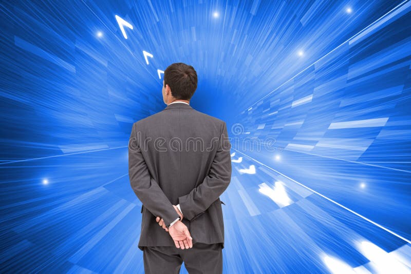 Rear View of Classy Businessman Posing Stock Image - Image of caucasian ...