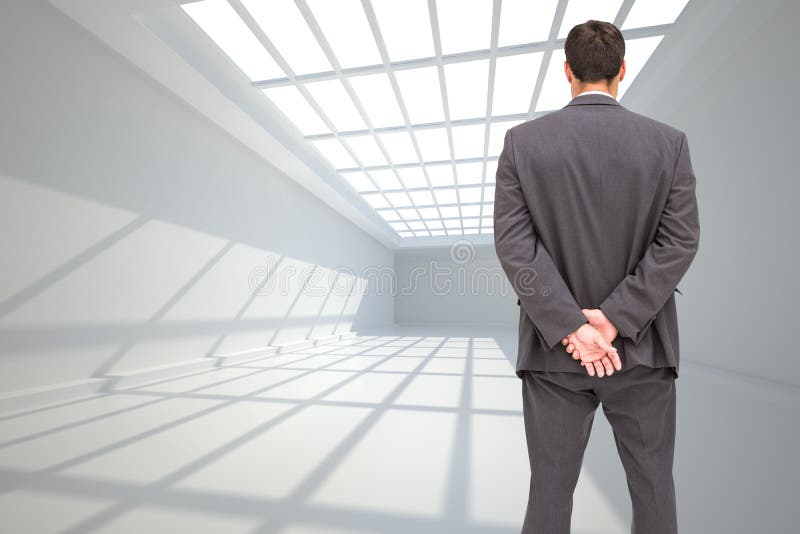 Rear View of Classy Businessman Posing Stock Photo - Image of young ...