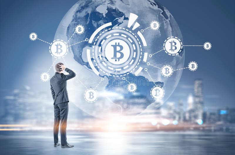 Confused Businessman, Bitcoin Network, Night City Stock Photo - Image ... Confused Businessman, Bitcoin Network, Night City Stock Photo - Image ...