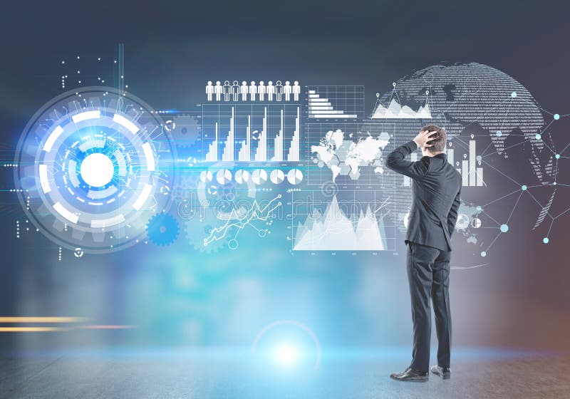 Confused Businessman, HUD, Network Hologram Stock Photo - Image of ... Confused Businessman, HUD, Network Hologram Stock Photo - Image of ...