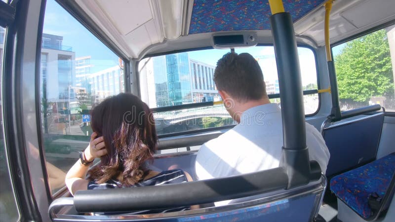 Couple Travelling in Bus 4k Stock Footage - Video of interior, indoors ...