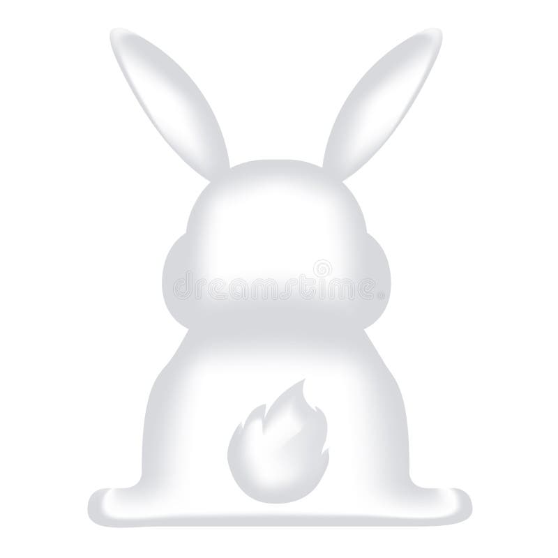 Cute Easter Bunny Rabbit Back View Stock Illustrations – 127 Cute ...