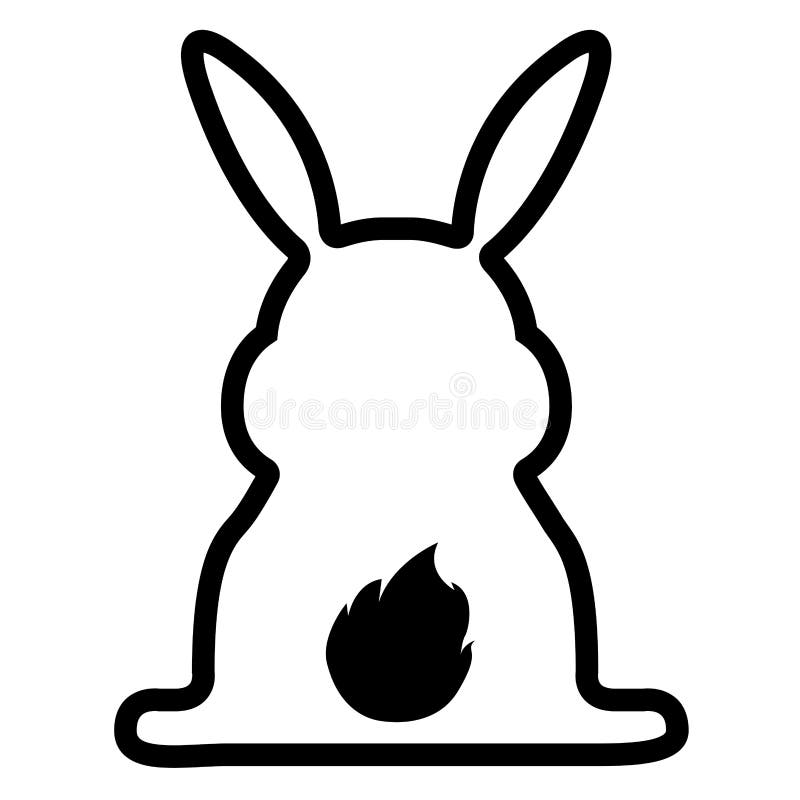 Cute Easter Bunny Rabbit Back View Stock Illustrations – 127 Cute ...