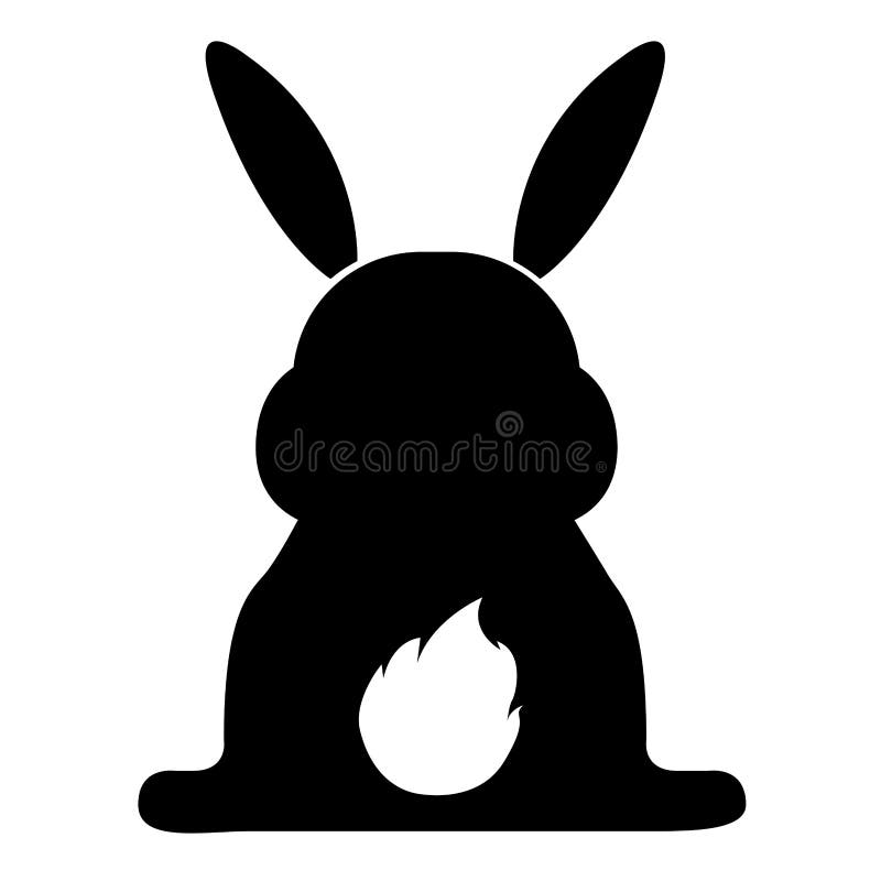 Cute Easter Bunny Rabbit Back View Stock Illustrations – 127 Cute ...